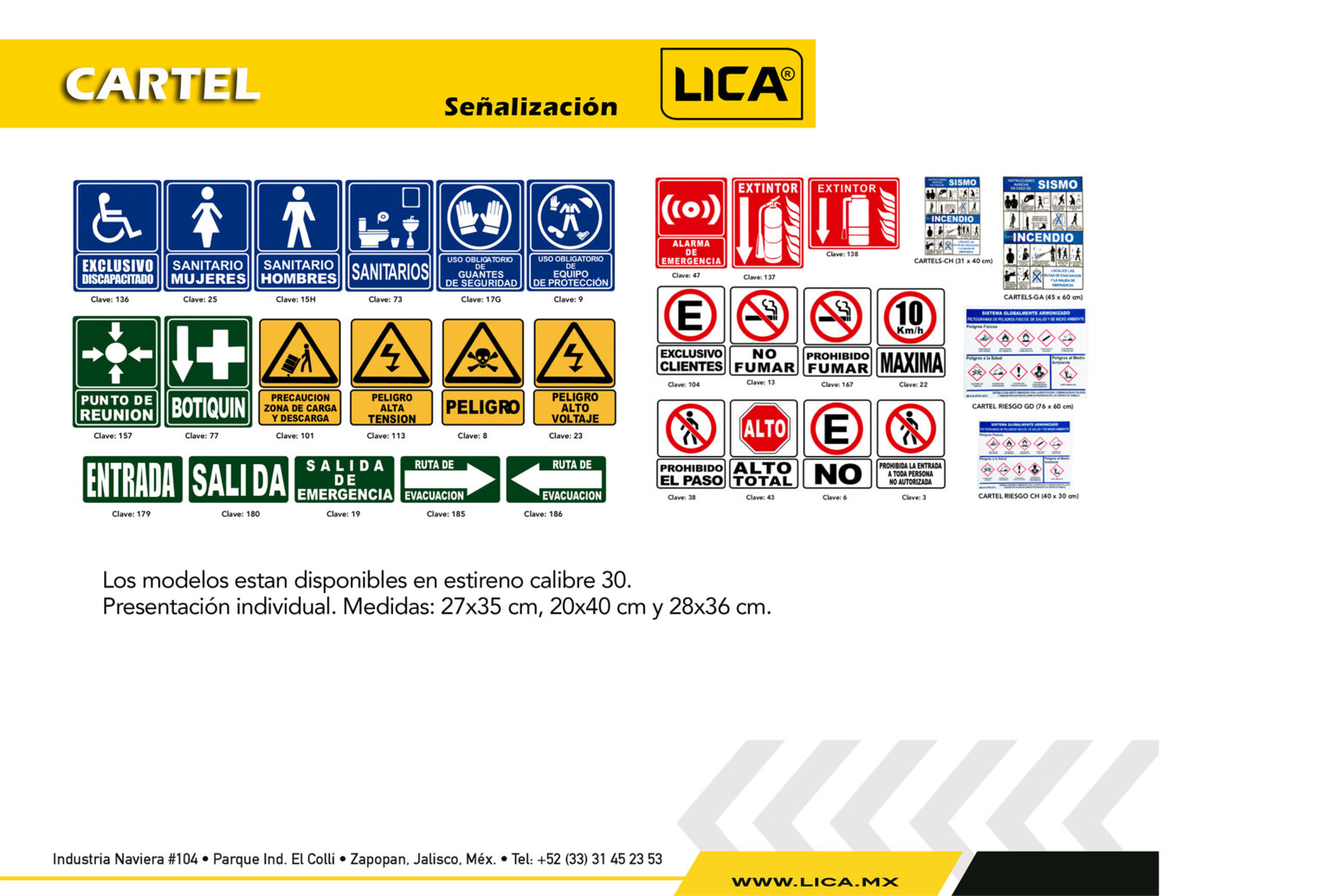 Cartel "Exclusivo clientes" LICA