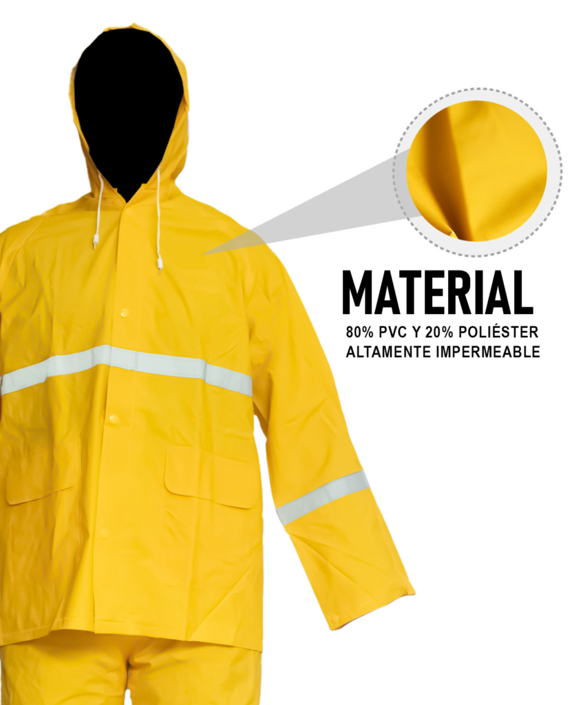 Impermeable de dos piezas con reflejante Mod. JSPIL